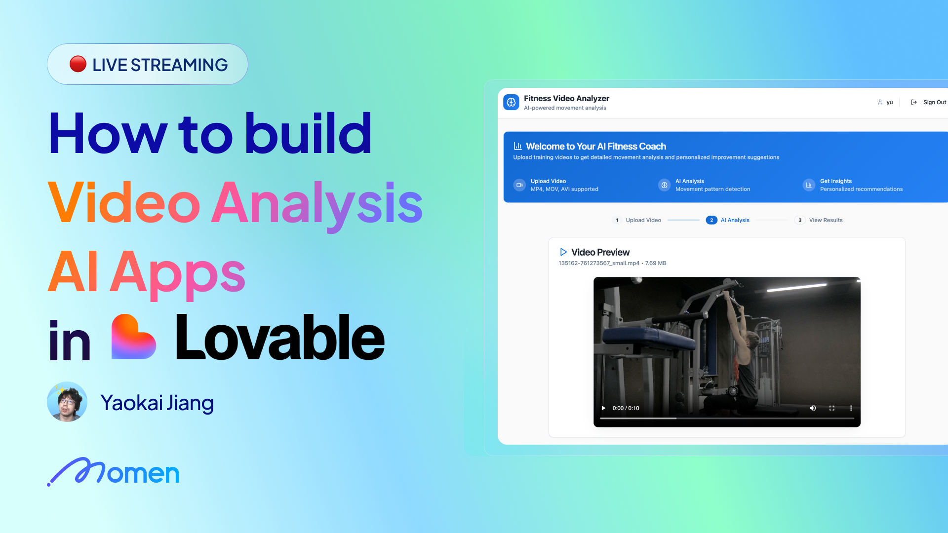 How to Build an AI Fitness Video Analysis App in Lovable in 30 minutes