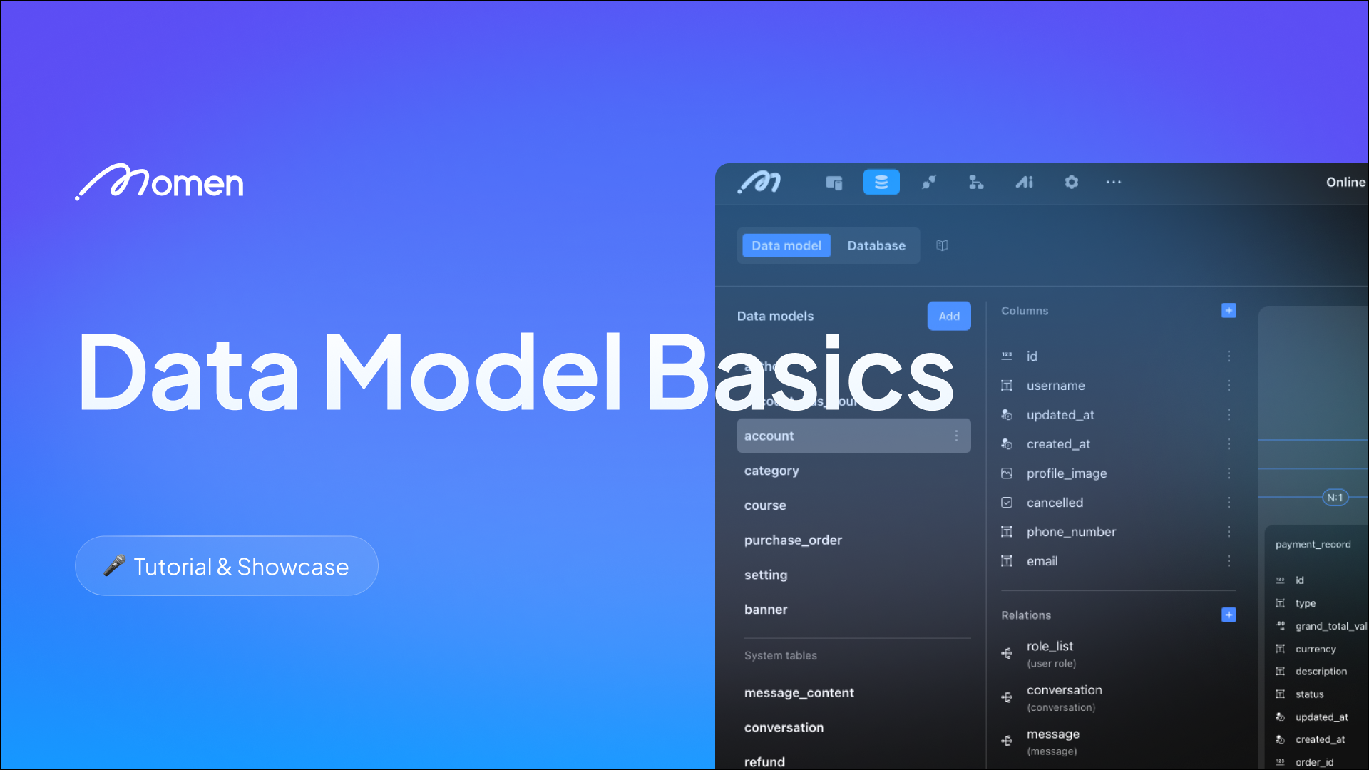 How to Understand and Create Data Models in Momen
